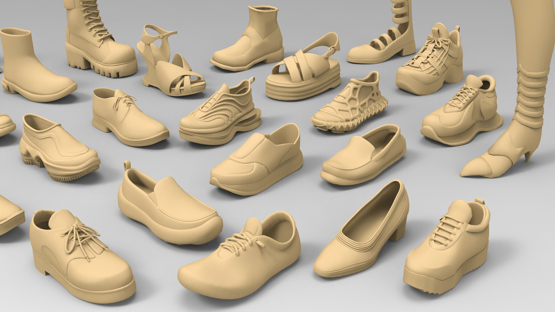 ArtStation - 25 basemesh shoes collection 5 | Resources