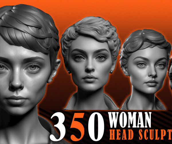 ArtStation - 350 Women Head Sculpt,Reference for Artist- VOL08 | Artworks