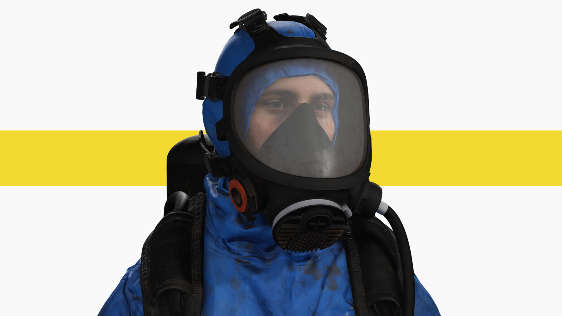 ArtStation - Gas mask HAZMAT SUIT Chemical Nuclear 3D model Full-body ...
