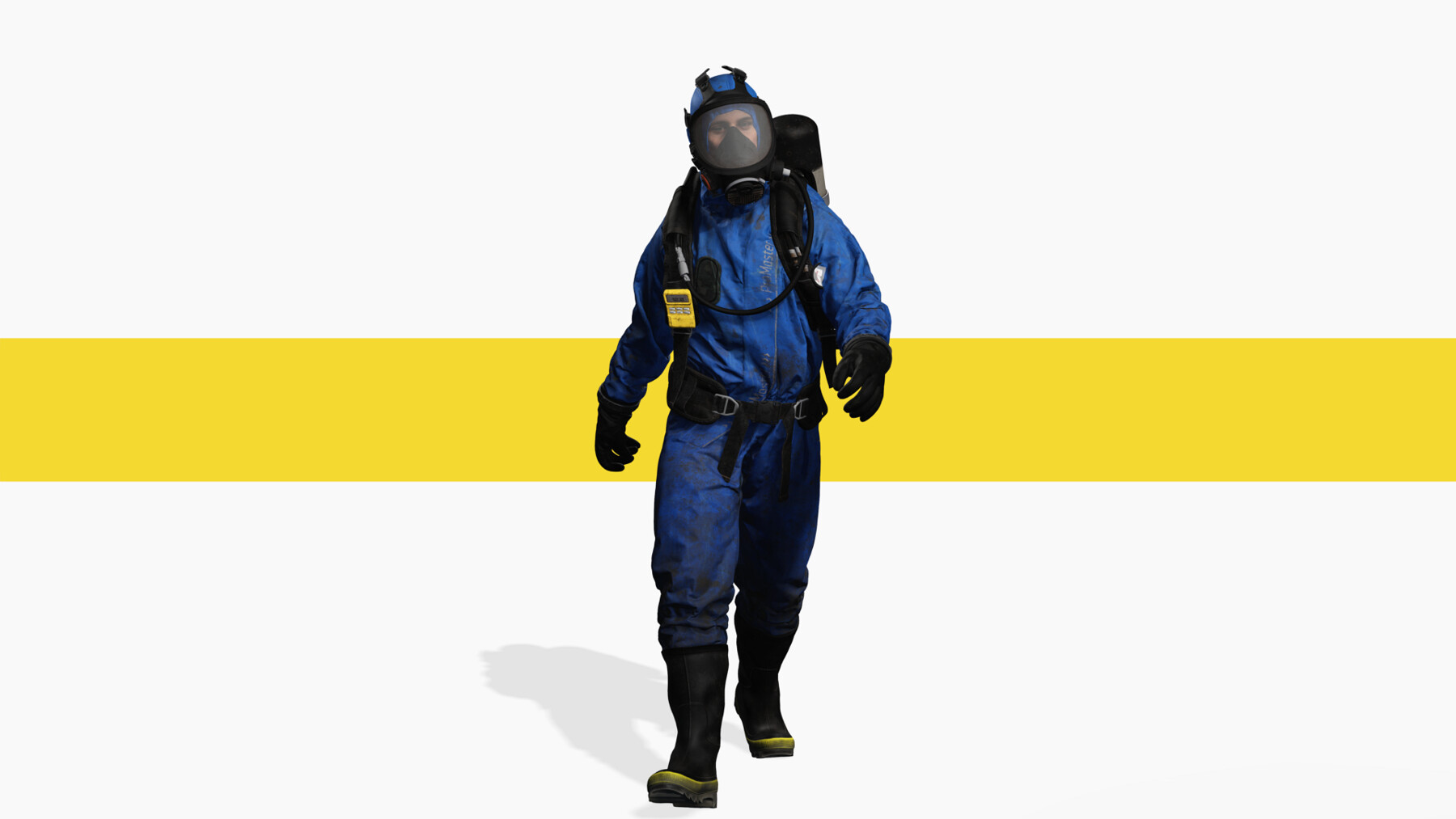 ArtStation - Gas mask HAZMAT SUIT Chemical Nuclear 3D model Full-body ...