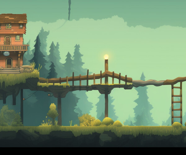 ArtStation - 2D Platform Game Design Prompt - Midjourney | Game Assets