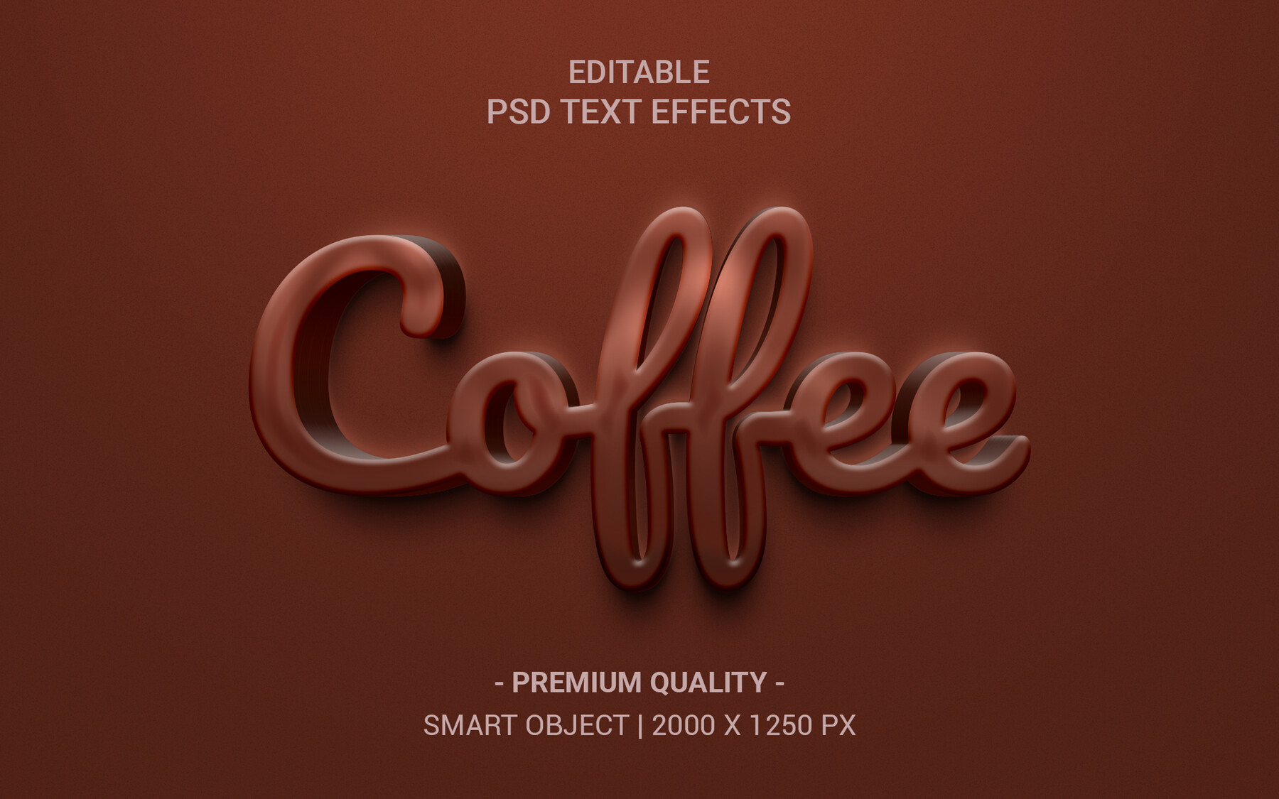 ArtStation - 3D Coffee. PSD fully editable text effect. Layer style PSD ...