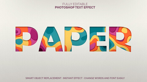ArtStation - 3D Paper. PSD fully editable text effect. Layer style PSD ...