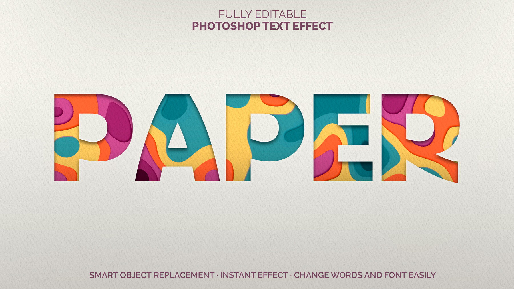 ArtStation - 3D Paper. PSD fully editable text effect. Layer style PSD ...