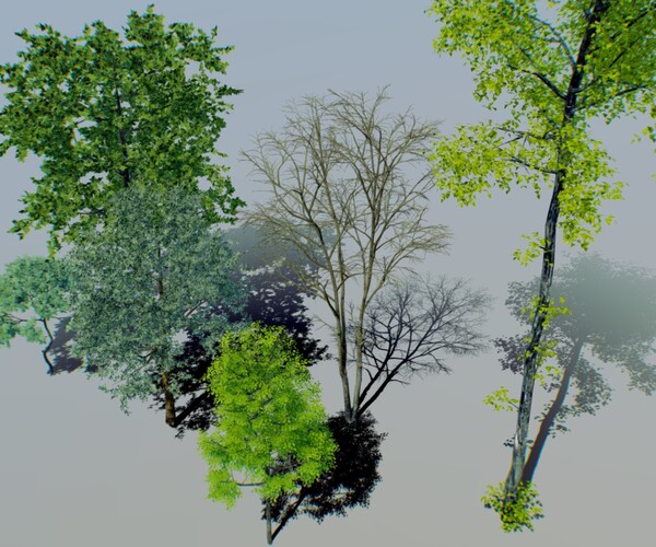 ArtStation - tree pack 02 (free) | Game Assets
