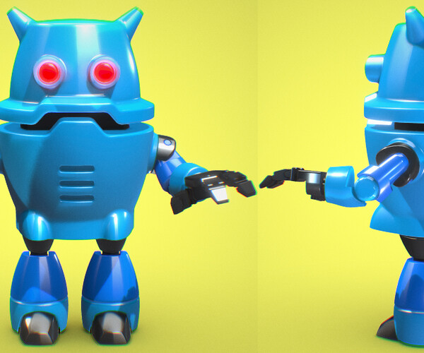 ArtStation - Robot Character - v2 - 3D Model | Resources