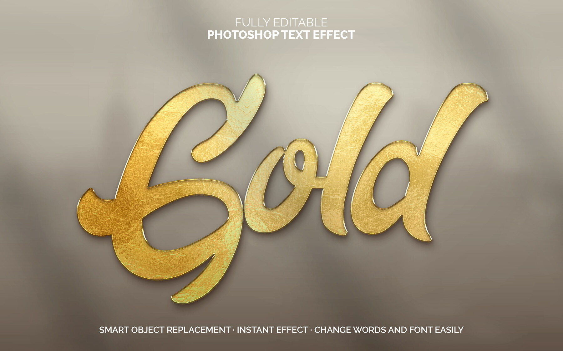 ArtStation - 3D Gold PSD fully editable text effect. Layer style PSD ...