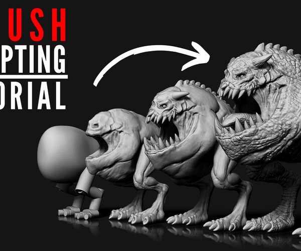 ArtStation - MLW_Creative - ZBRUSH Creature Sculpting FULL TUTORIAL ...