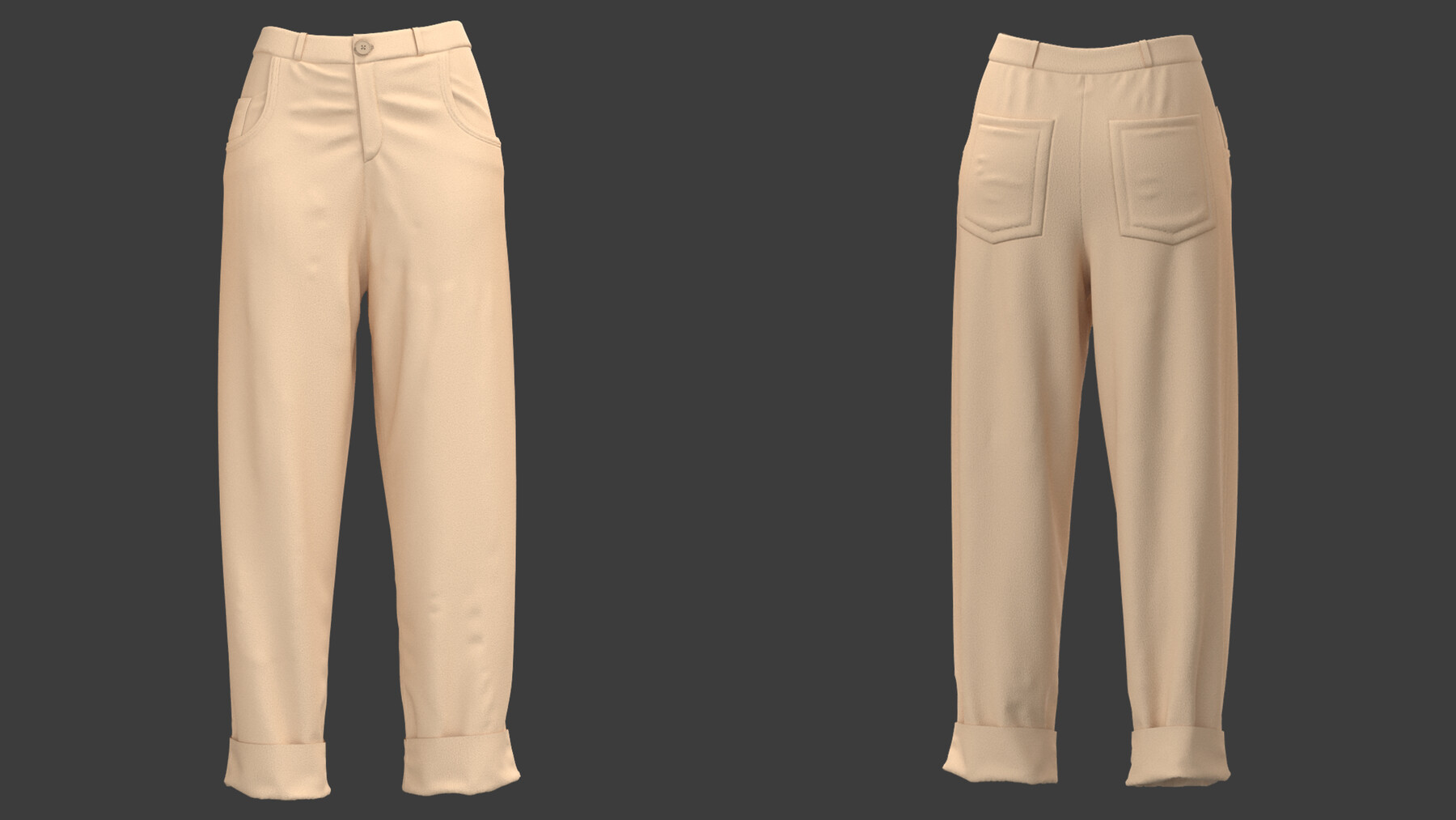 ArtStation - 13 Women's Basic Pants + Zprj +Obj + Fbx | Game Assets