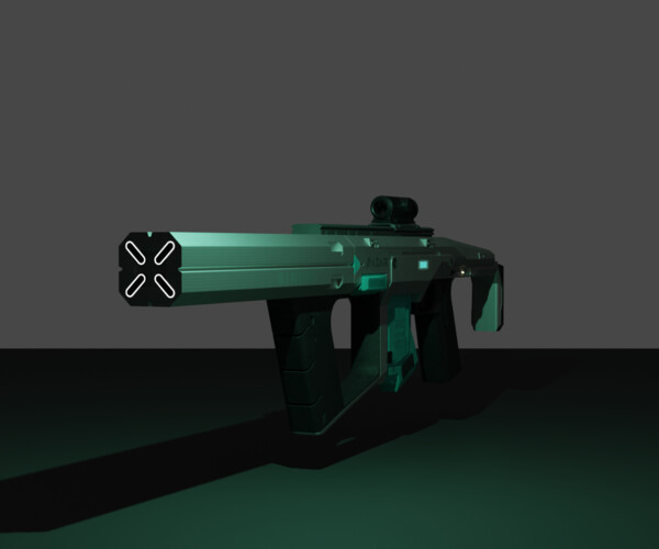 ArtStation - Quality 3D Sci-Fi Power Quad Rifle | Game Assets