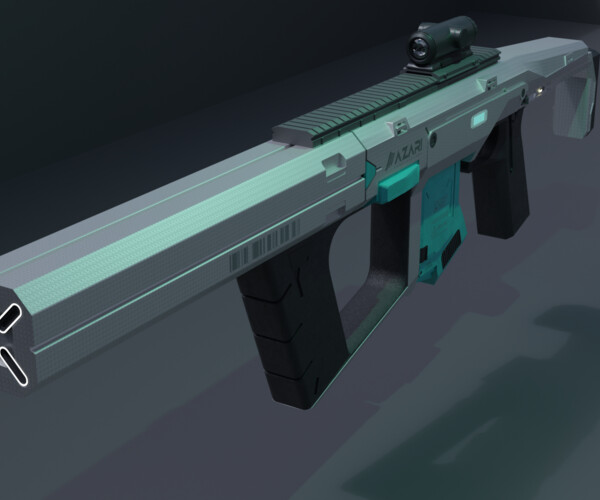 ArtStation - Quality 3D Sci-Fi Power Quad Rifle | Game Assets