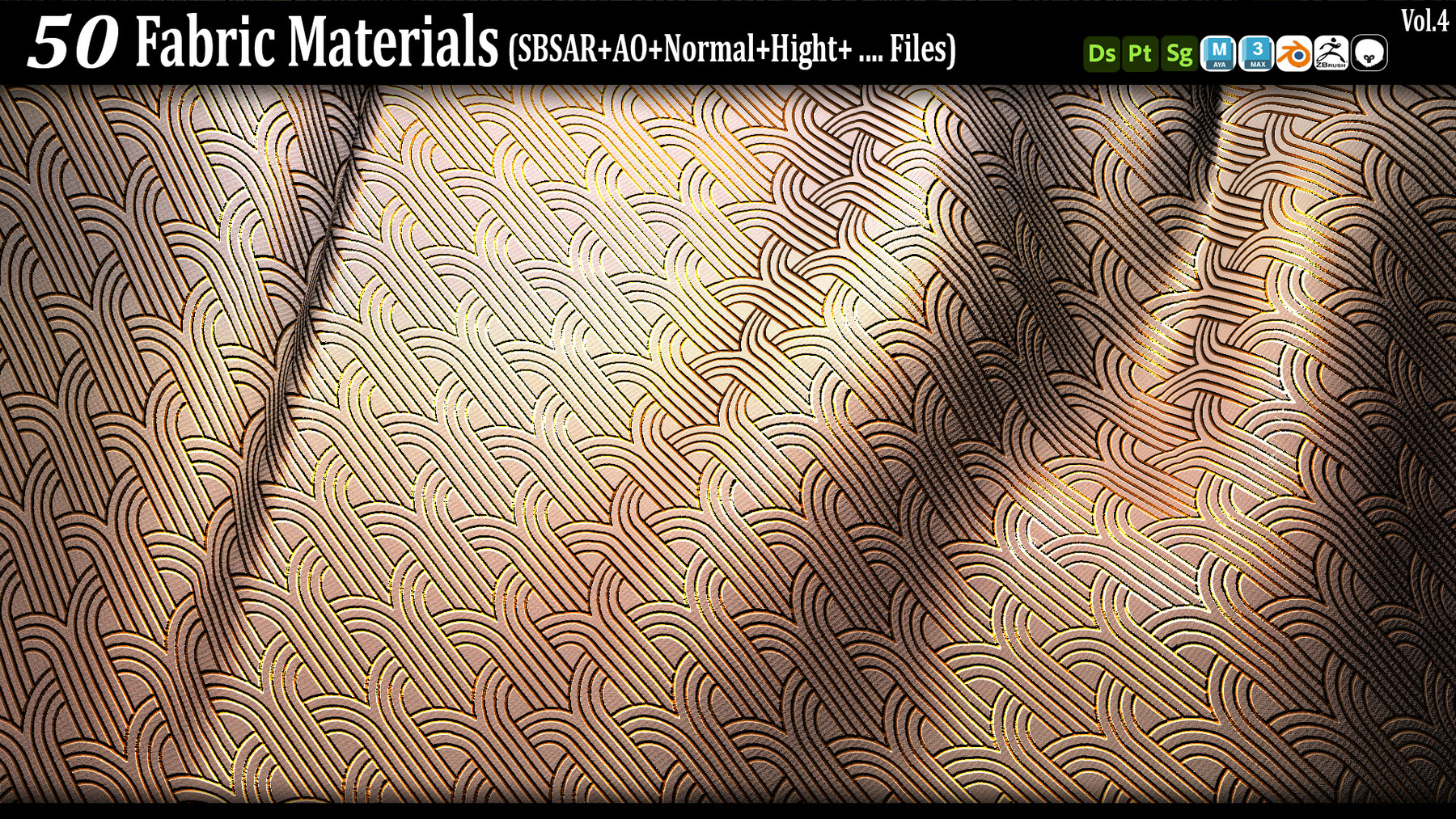 ArtStation - 50 Fabric Materials (SBSAR+AO+NRM+Hight+...) VOl.4 | Game ...