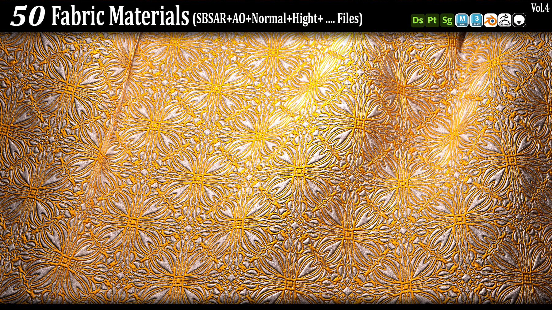 ArtStation - 50 Fabric Materials (SBSAR+AO+NRM+Hight+...) VOl.4 | Game ...