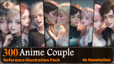 ArtStation - 300 Anime Couple Reference Pack | 4K | v.1 | Artworks