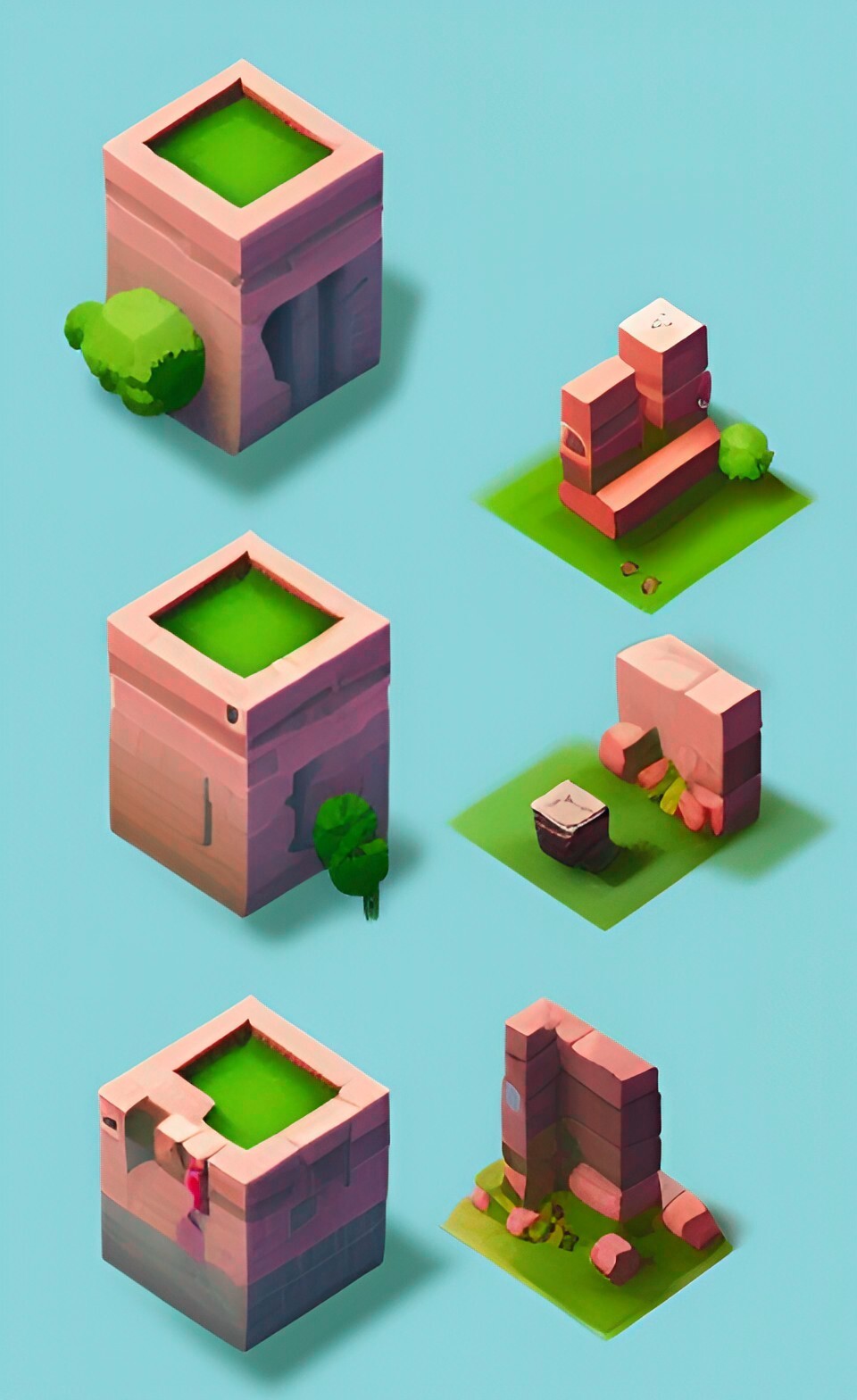 ArtStation - assets for side-scrolling platformer game minimalist 18640 jpg wombo art pack ...
