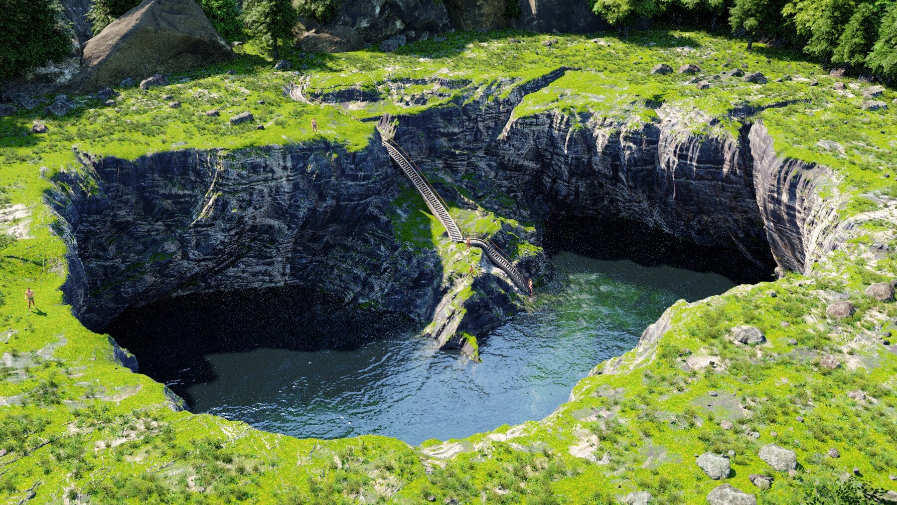 ArtStation - The pool in the well -forest- | Resources