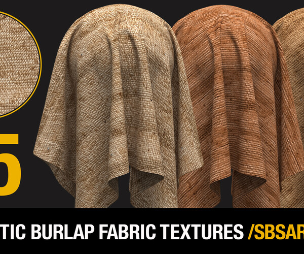 ArtStation - 45 Realistic seamless burlap textures / SBSAR / PNG / 4K ...