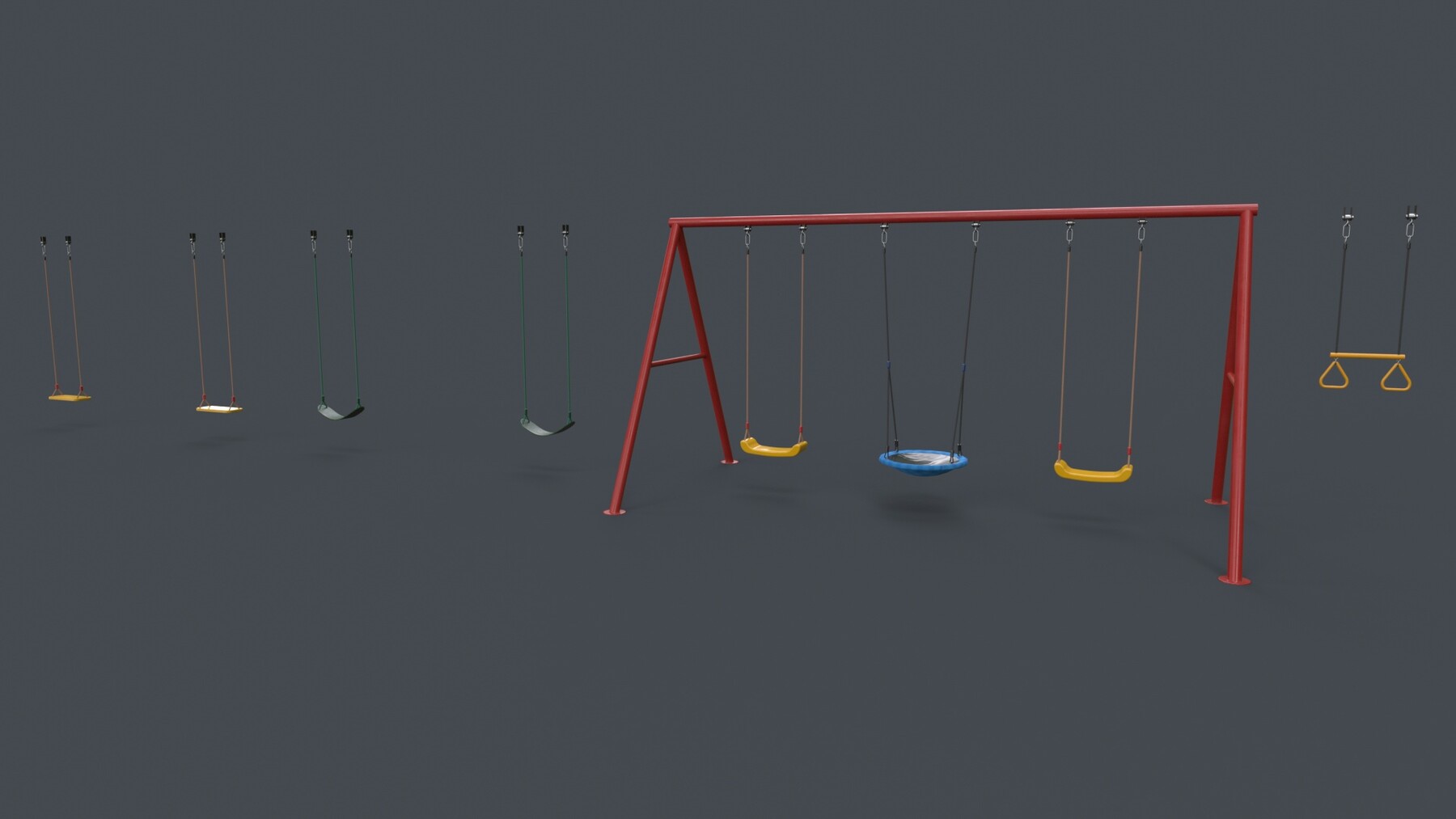 ArtStation - PBR Modular Outdoor Playground Swing Sets A | Game Assets
