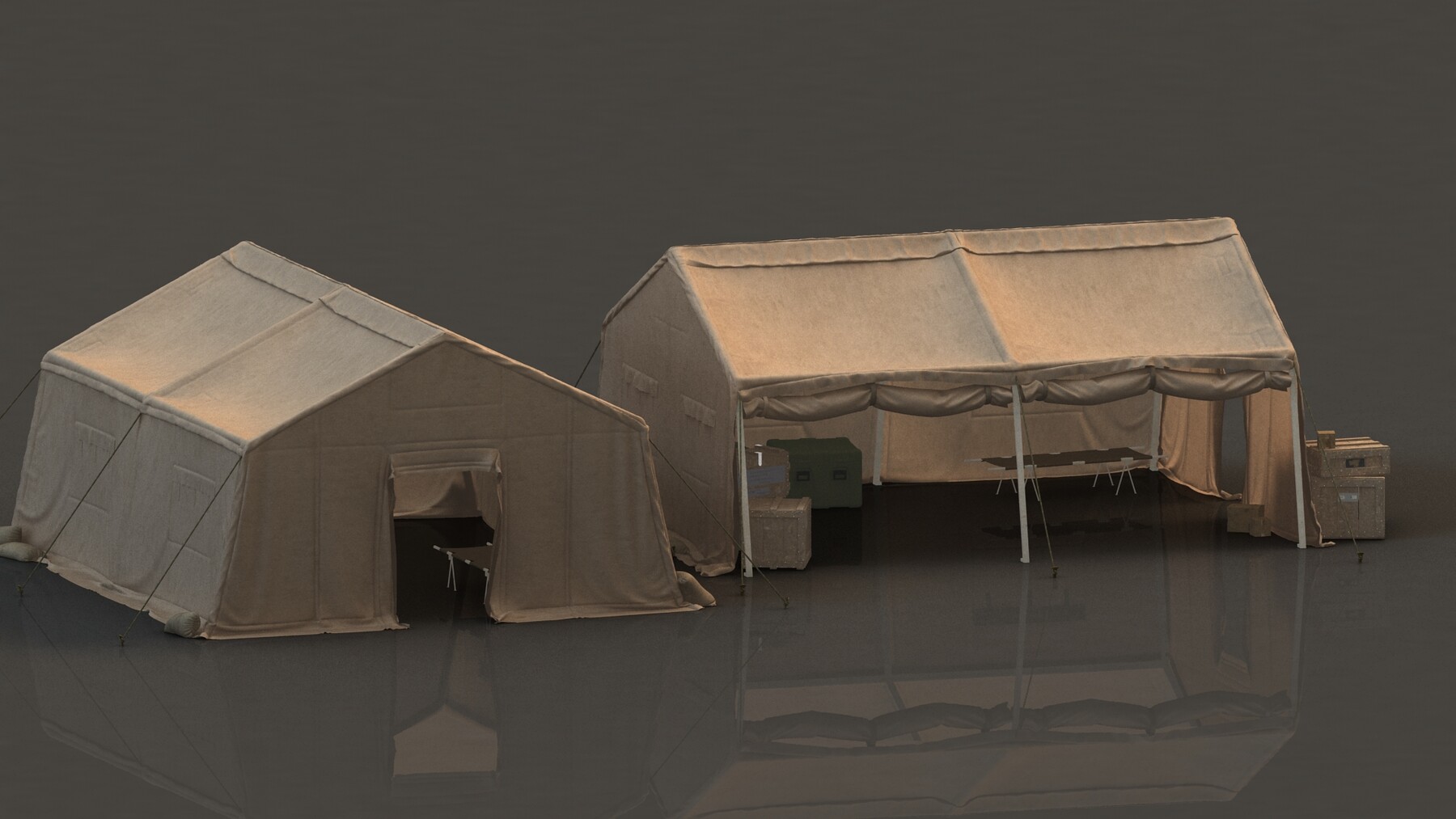 ArtStation - military tent | Game Assets