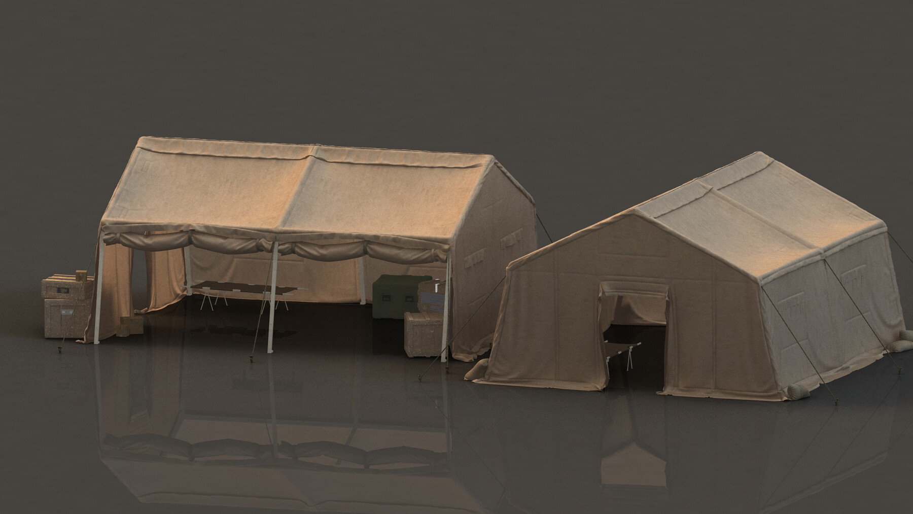 ArtStation - military tent | Game Assets