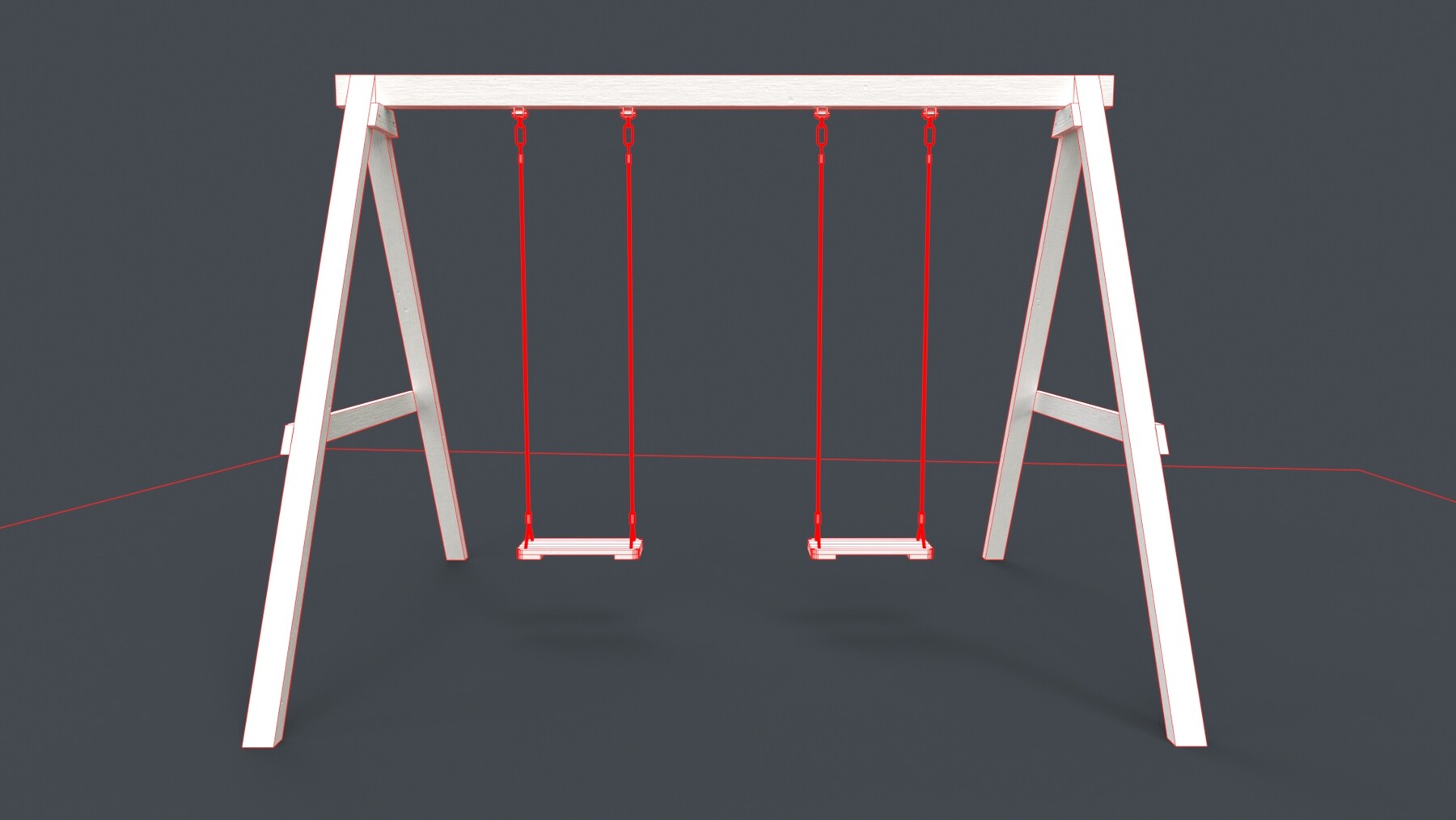 ArtStation - PBR Modular Outdoor Playground Swing Sets B | Game Assets