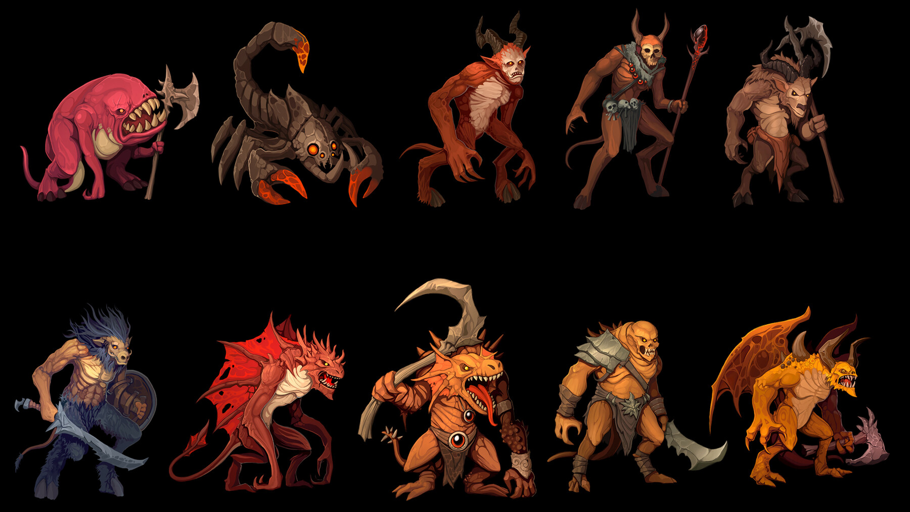 ArtStation - Demonic Creatures 02 | Game Assets
