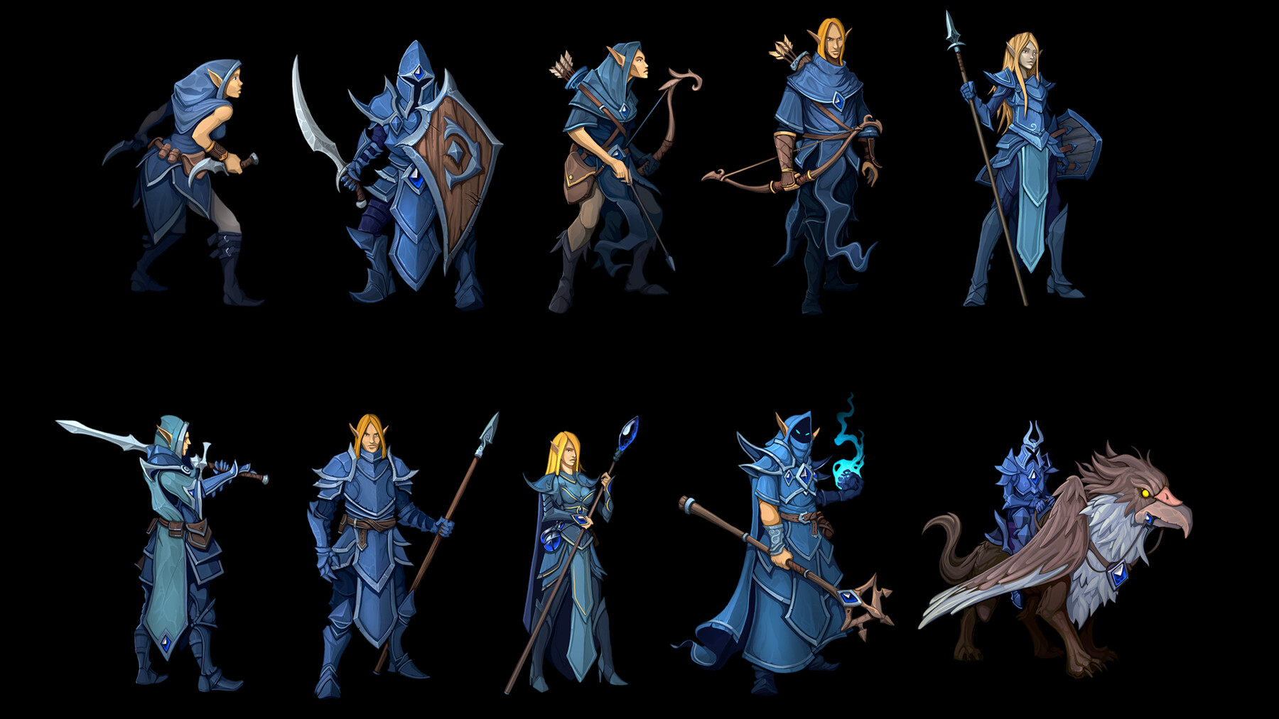 ArtStation - Elves Army Characters 02 | Game Assets