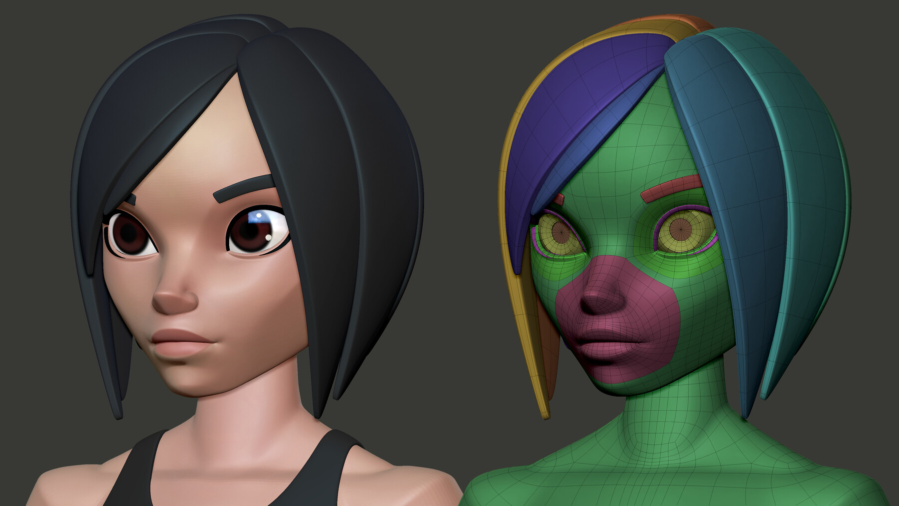 ArtStation - Stylized Female Base Mesh - Disney Infinity Style - Mika ...