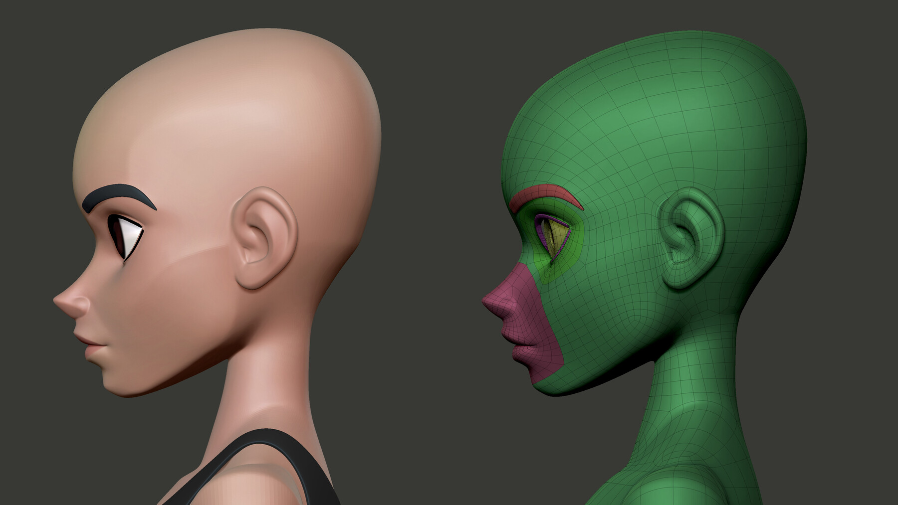 ArtStation - Stylized Female Base Mesh - Disney Infinity Style - Mika ...