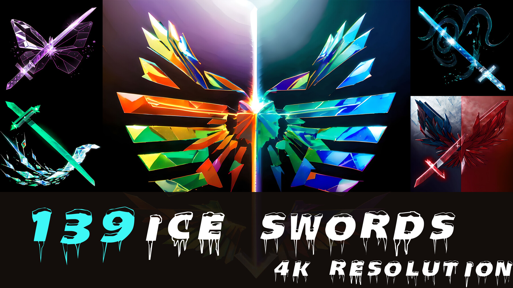 ArtStation - The Elemental Sword Series: Vol. 02 - Ice Crystals | Artworks