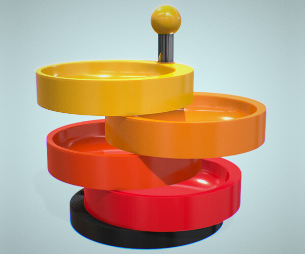 ArtStation - Emsa Party Time Snack Tower Trays - 3D Model | Resources