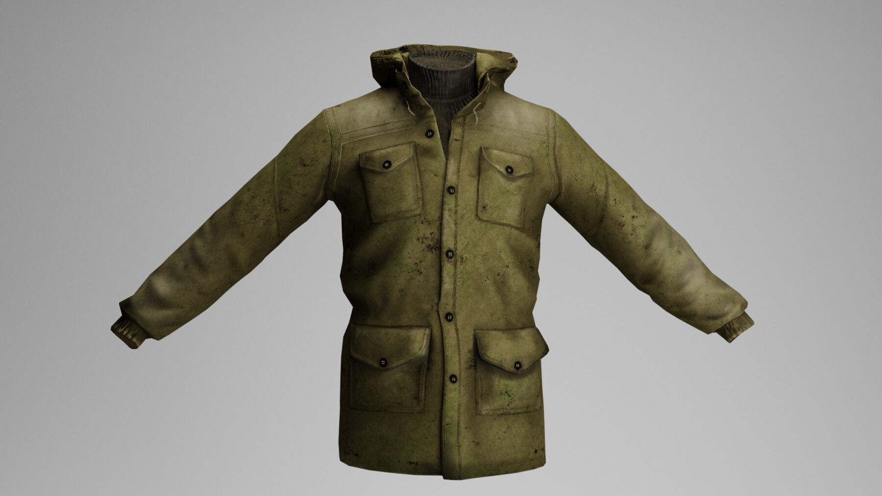 ArtStation - Jacket STALKER Low-poly 3D model | Game Assets