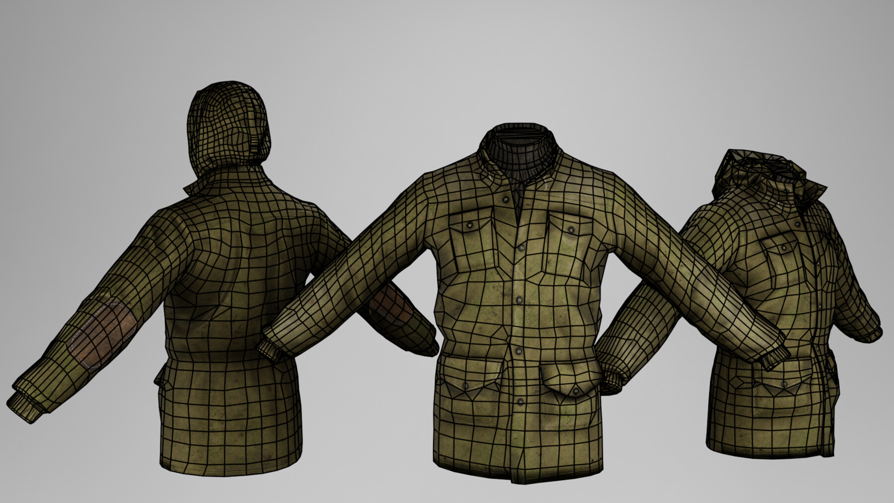 ArtStation - Jacket STALKER Low-poly 3D model | Game Assets