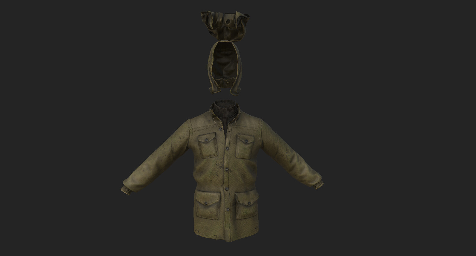 ArtStation - Jacket STALKER Low-poly 3D model | Game Assets