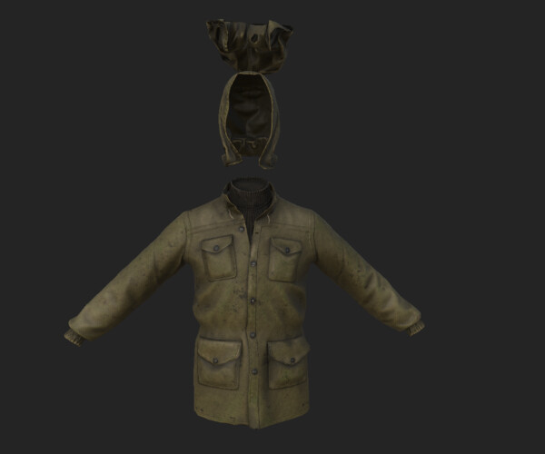 ArtStation - Jacket STALKER Low-poly 3D model | Game Assets