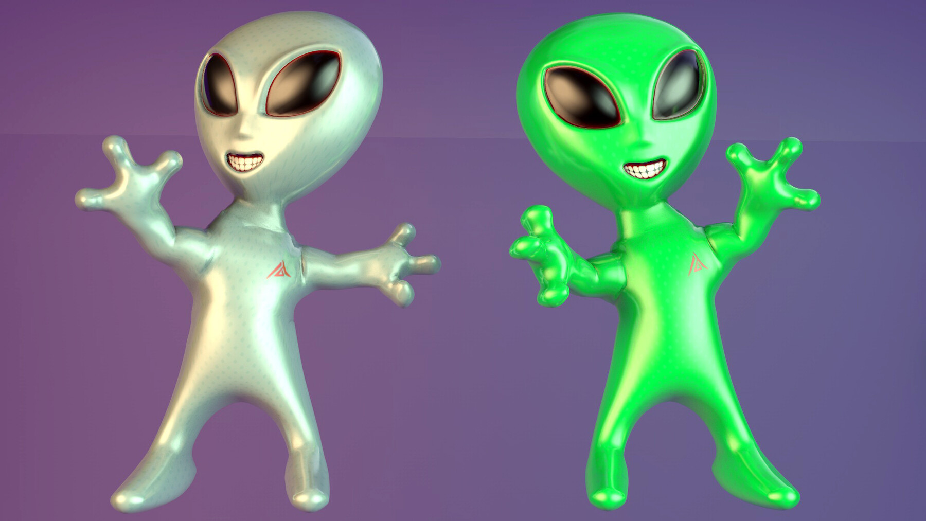 ArtStation - Gray Alien Humanoid 3D Model | Game Assets