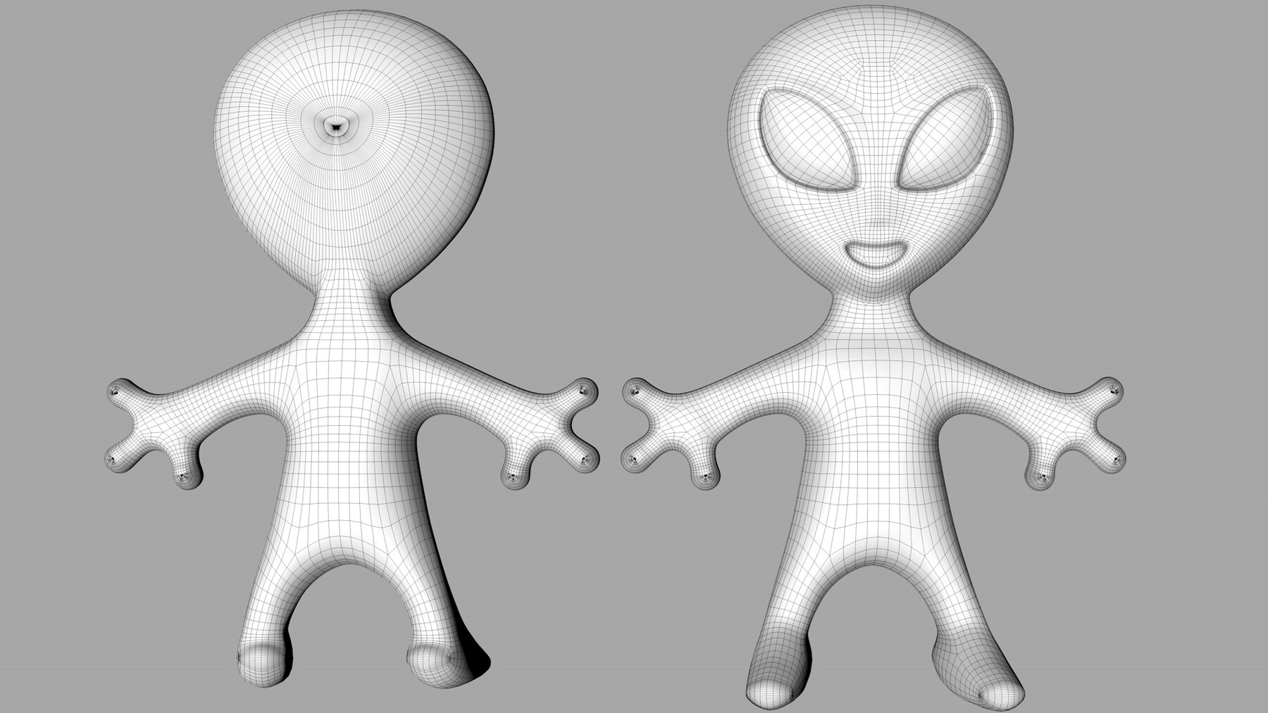 ArtStation - Gray Alien Humanoid 3D Model | Game Assets