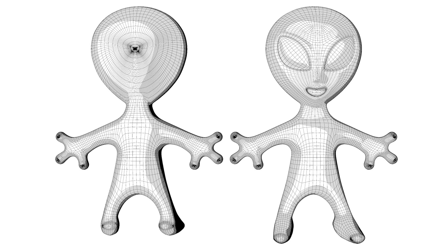 ArtStation - Gray Alien Humanoid 3D Model | Game Assets