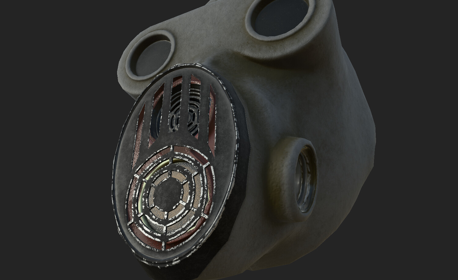 ArtStation - Gas mask STALKER ubludok Low-poly 3D model | Game Assets