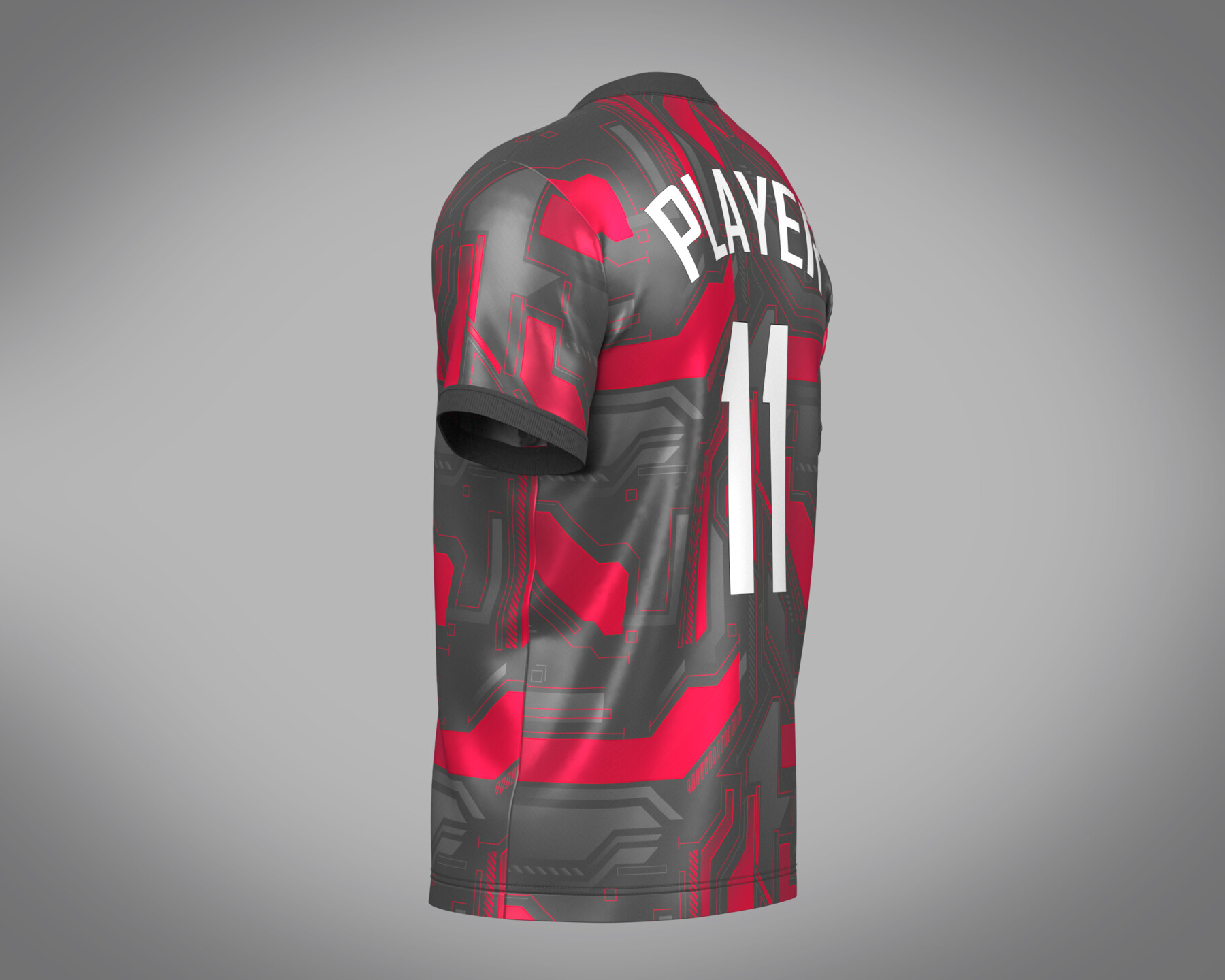 ArtStation - Soccer Football Rust Red with Ash color Jersey Player-11 ...