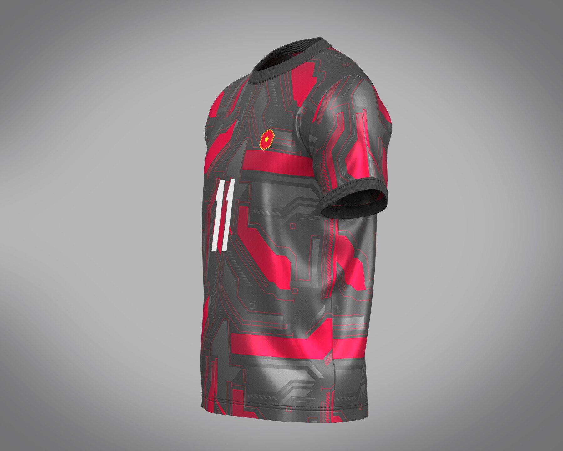 ArtStation - Soccer Football Rust Red with Ash color Jersey Player-11 ...