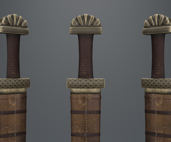 ArtStation - viking sword Low-poly 3D model | Game Assets