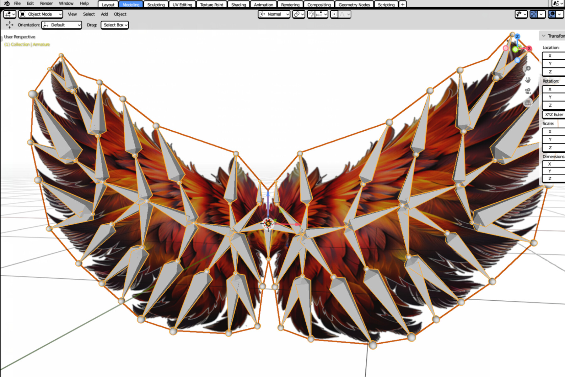 ArtStation - Animated Phoenix Wings Low-poly 3D model | Game Assets