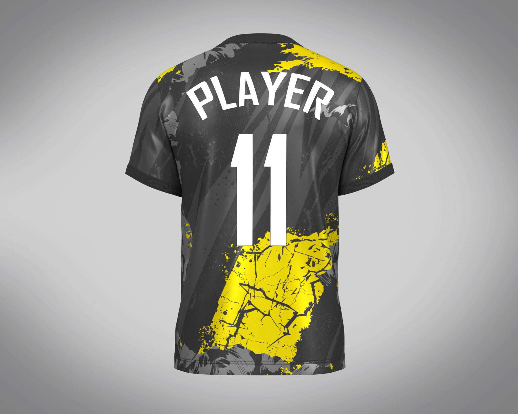 ArtStation - Soccer Football Yellow with Ash color Jersey Player-11 ...