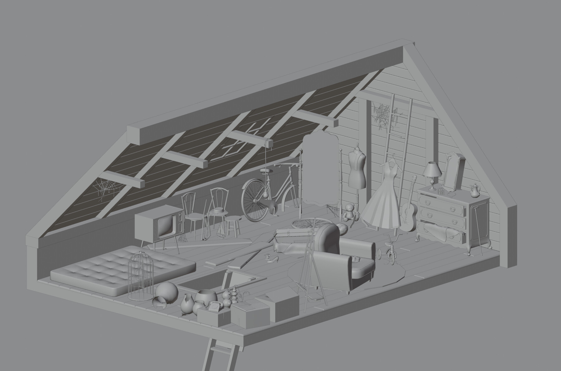 ArtStation - Attic | Game Assets