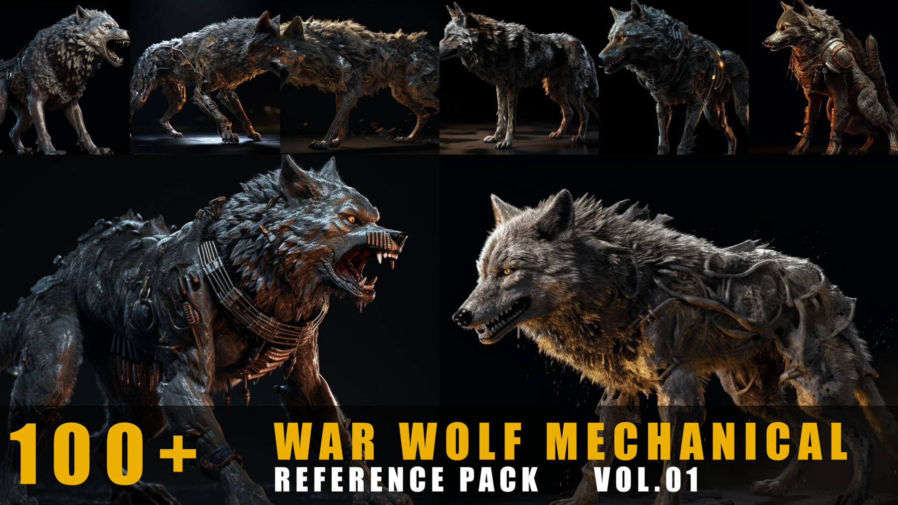 ArtStation - 100+ War Wolf Mechanical - References Pack | Vol.01 | Artworks