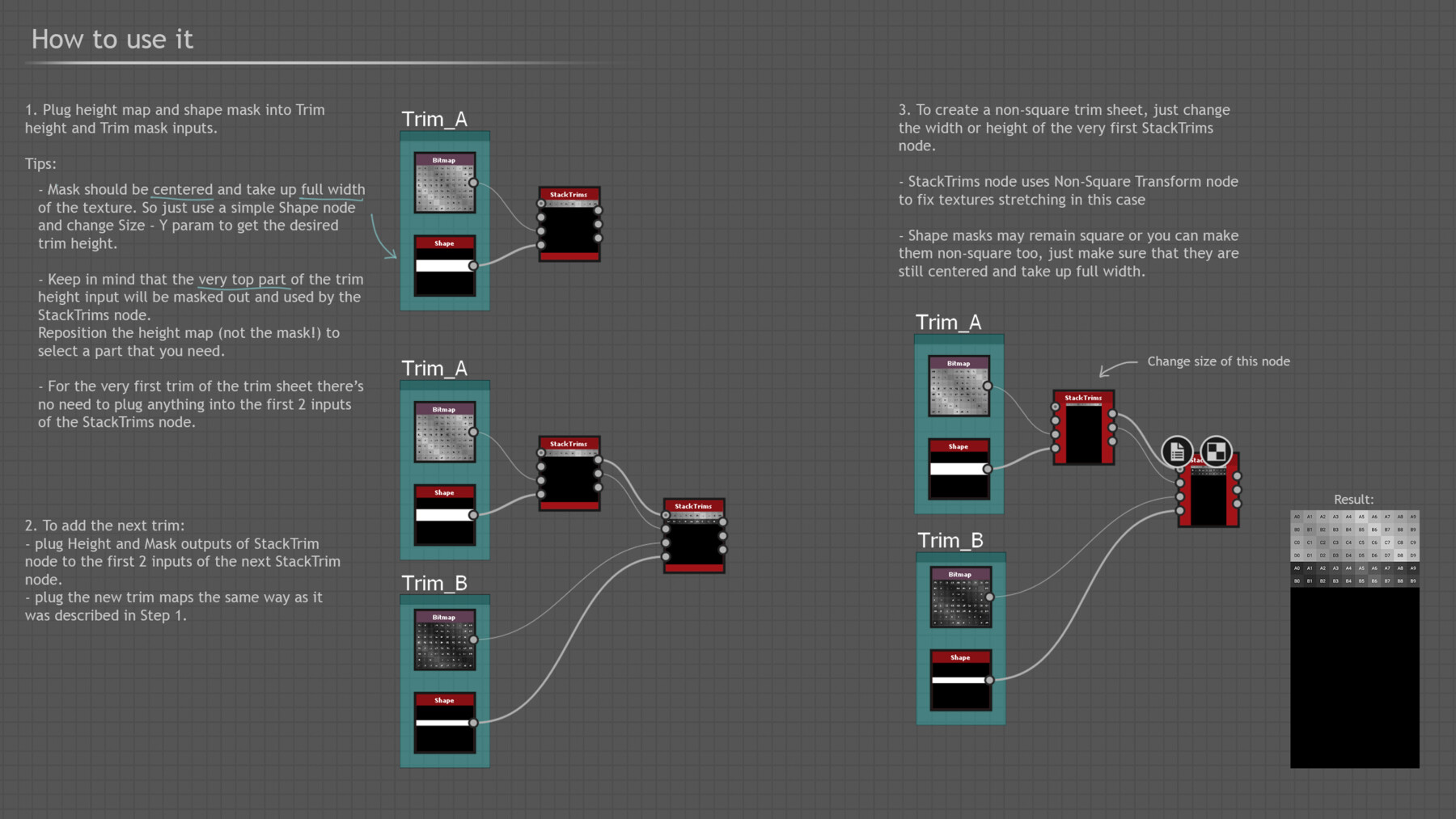 ArtStation - Stack Trims - Substance 3d Designer utility node | Resources