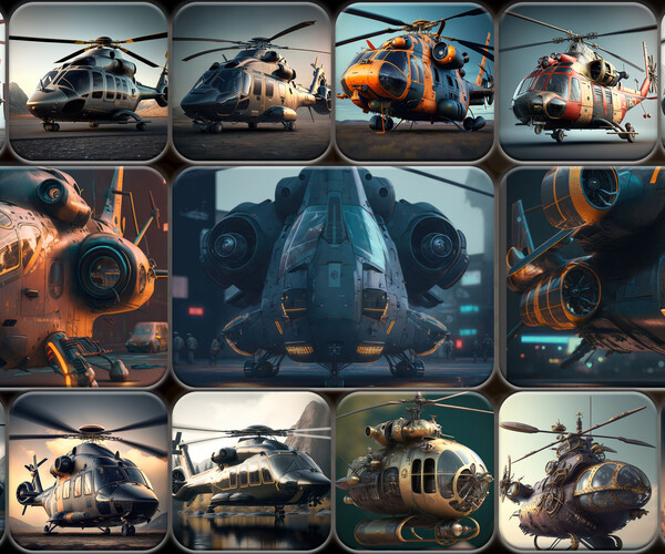 ArtStation - 200 Helicopter Reference Pack | 4K | v.3 | Artworks