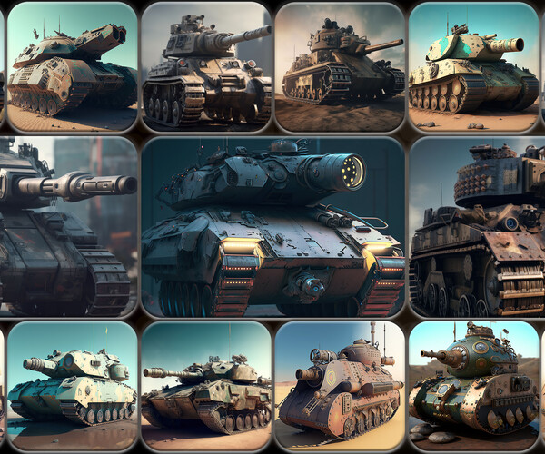 ArtStation - 200 Tank Reference Pack | 4K | v.1 | Artworks