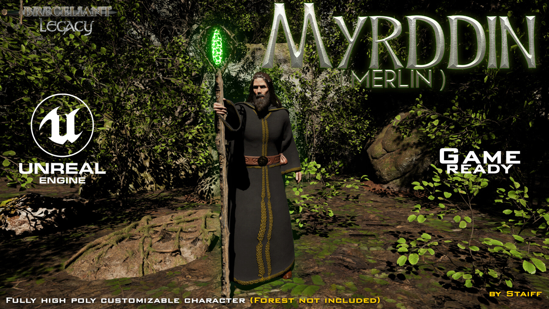 ArtStation - Myrddin alias Merlin Unreal 5 Character | Game Assets
